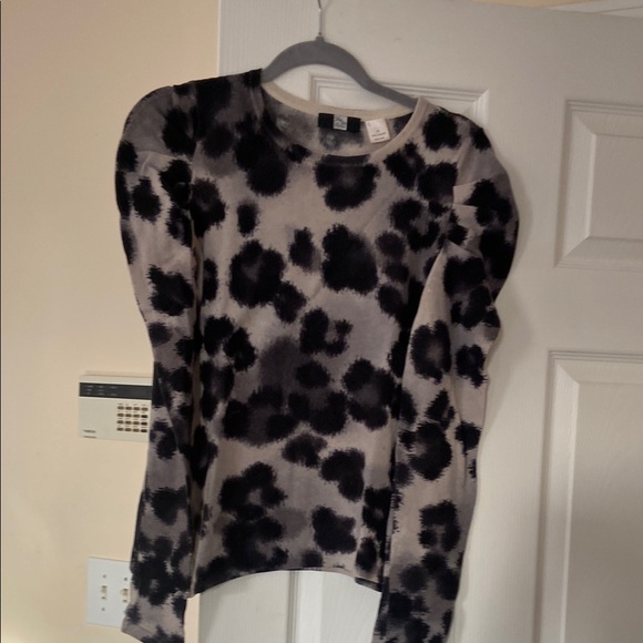 Saks Fifth Avenue | Sweaters | Zara Black And Gray Animal Print Sweater | Poshmark